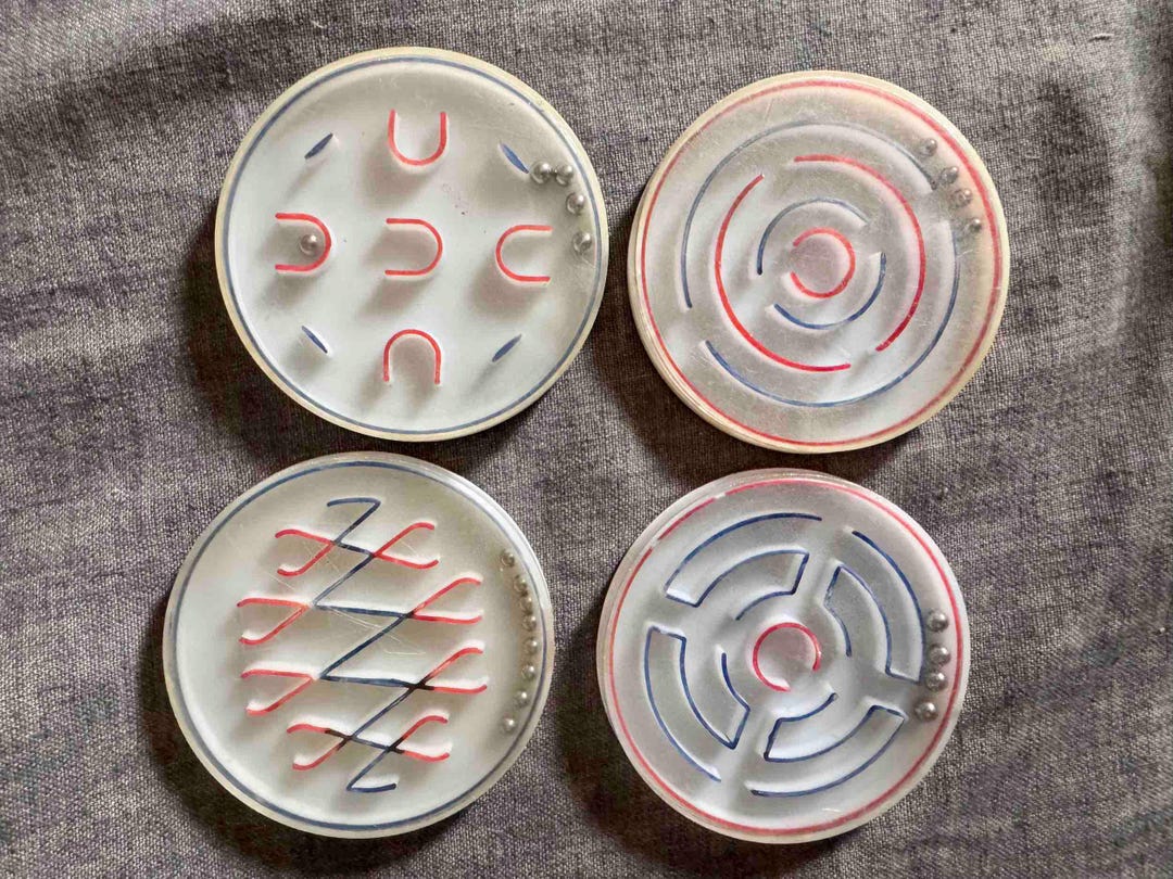 Vintage Dexterity Maze Puzzles: 1950s-60s Hong Kong Carnival Prizes - Etsy