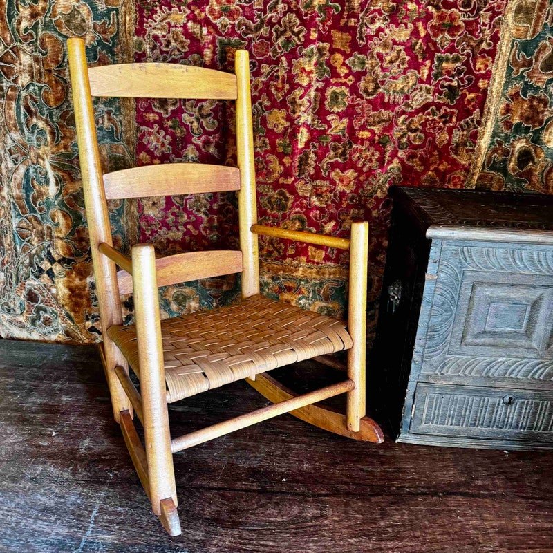 Antique Childs Rocking Chair - Etsy