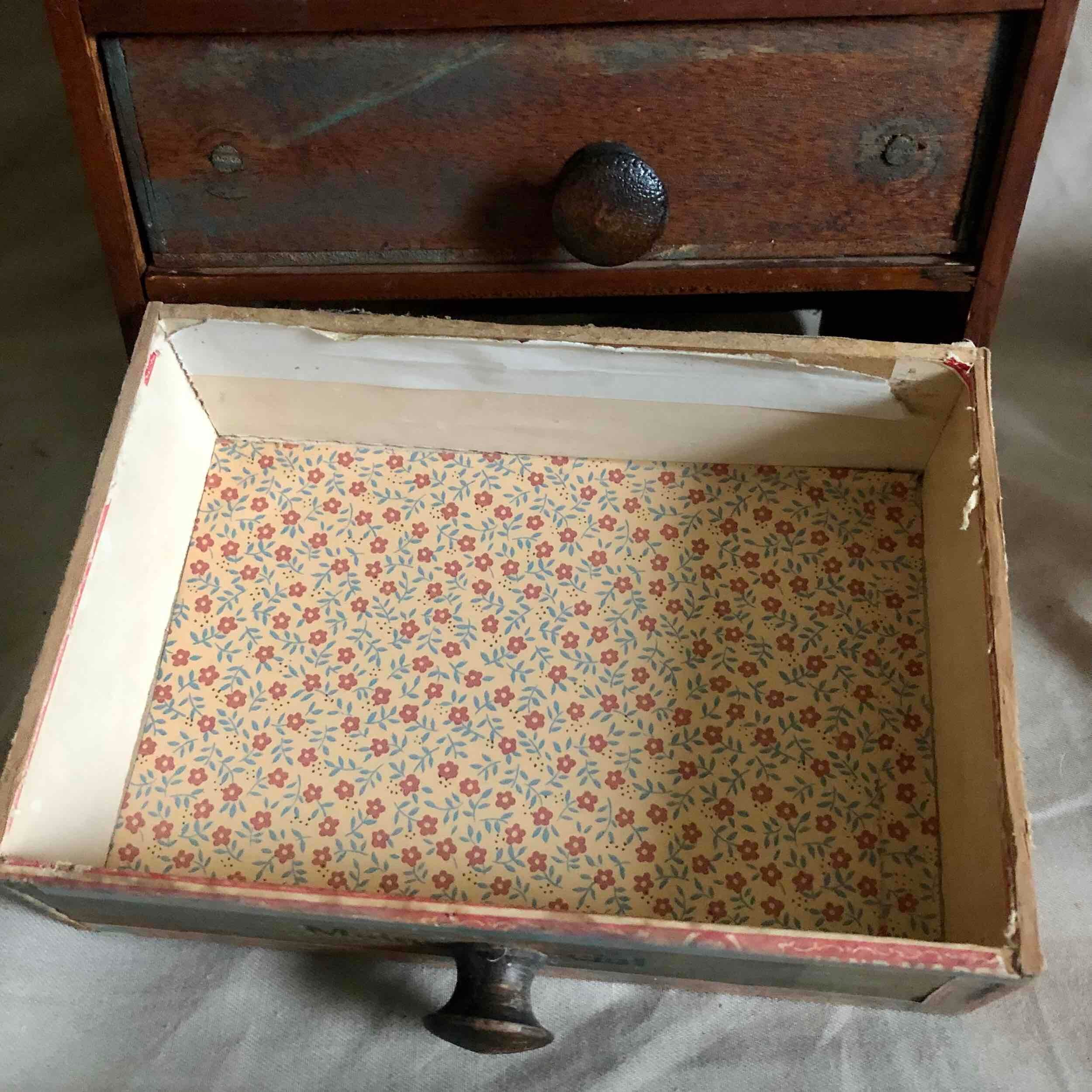 Vintage Home Made Cigar Box Doll Chest - Etsy