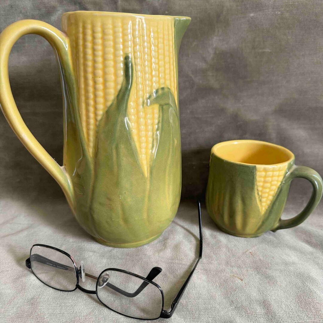 Vintage Corn King Pitcher and Cup - Etsy