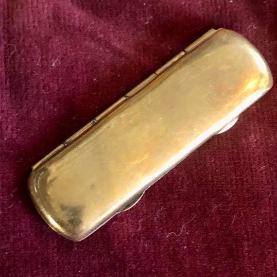 Vintage Brass Pin Case - Gem