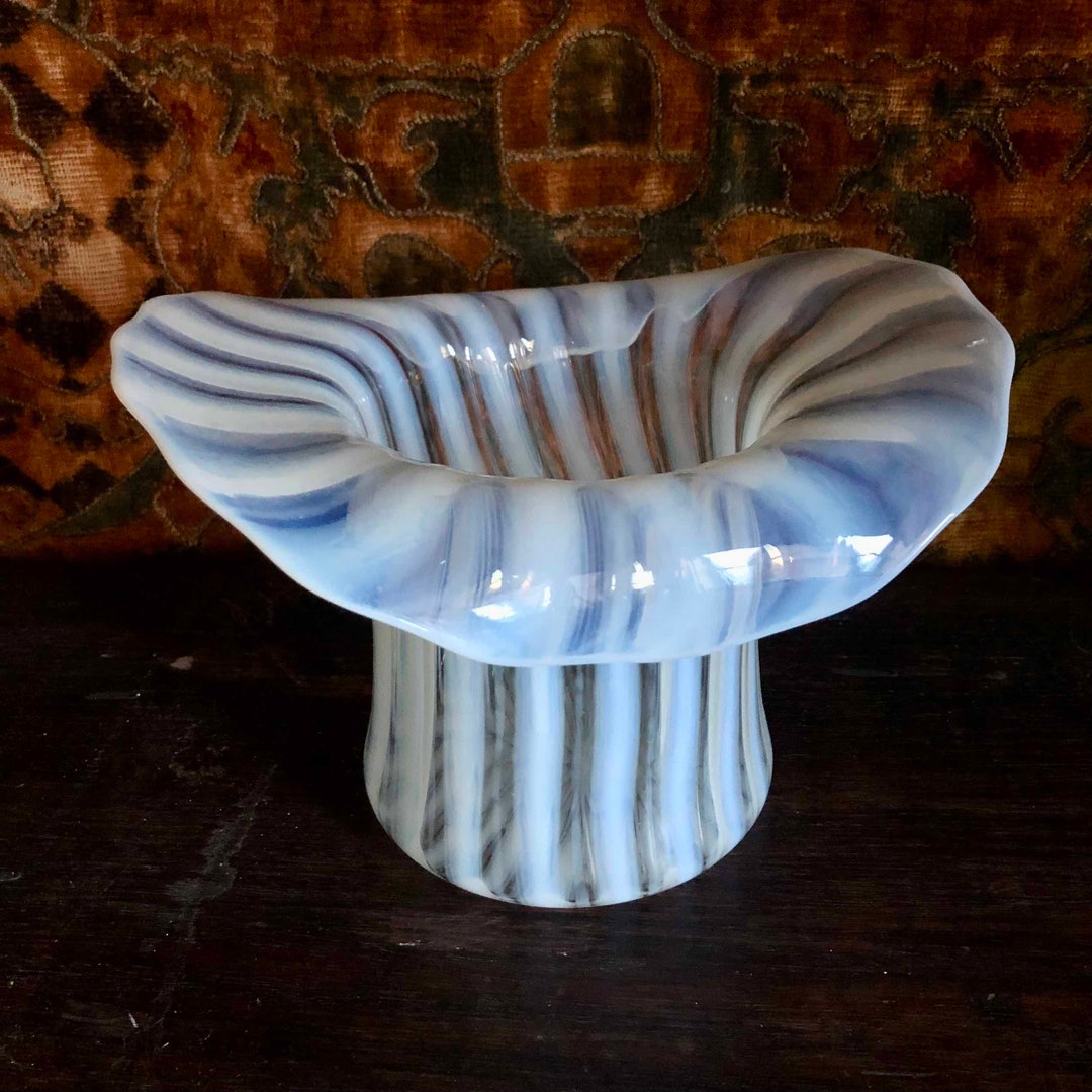 Vintage Striated Glass Hat - Etsy