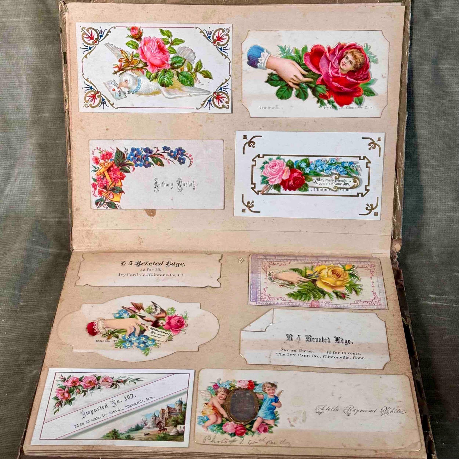 Victorian Chromolitho Card Sample Sales Album - Etsy
