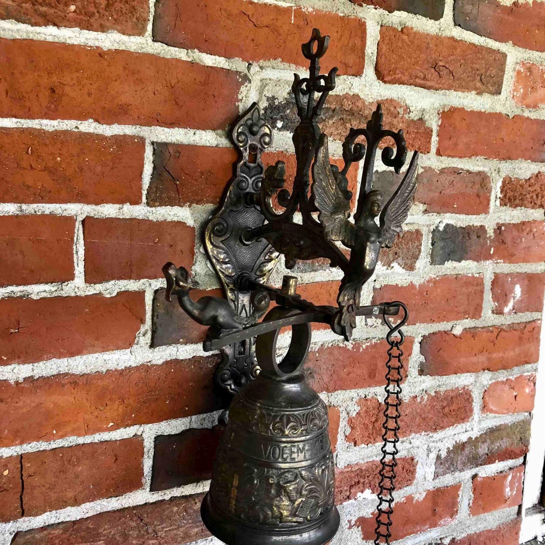Victorian Cast Bronze Doorbell: Latin Inscription, Classical Decor - Etsy