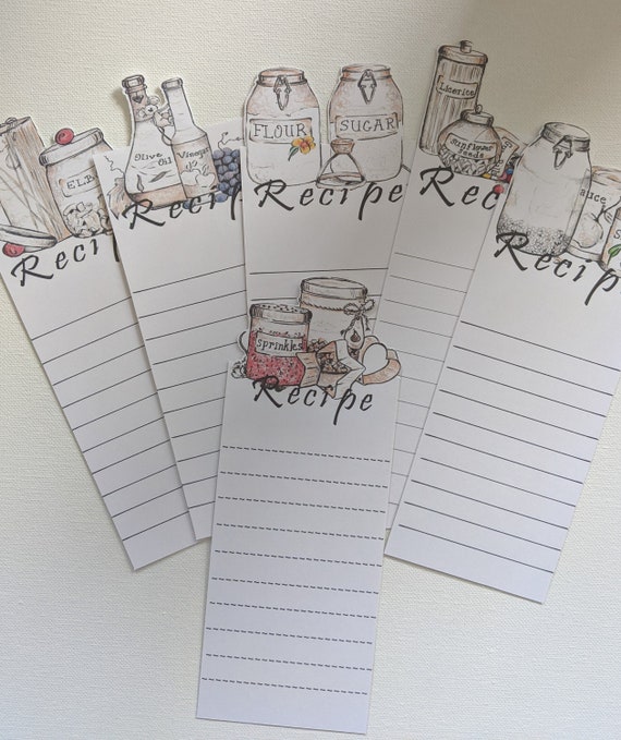 Recipe Bookmarks 6/ Cookie Cutter Bookmarks/ Cookbook Recipe - Etsy