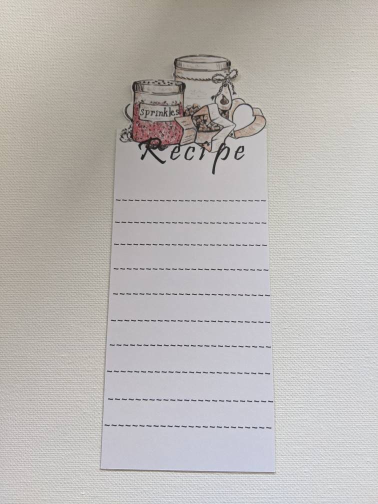 Recipe Bookmarks 6/ Cookie Cutter Bookmarks/ Cookbook Recipe Cards - Etsy