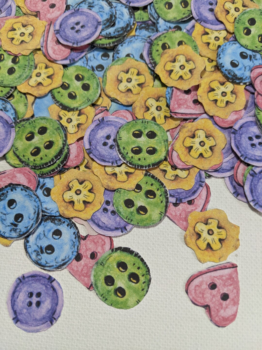 Colorful Button Confetti (350), Cute Button Party Decor, Sewing Theme ...