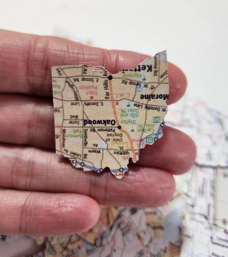 State Map Confetti Road Atlas State Craft Paper States - Etsy