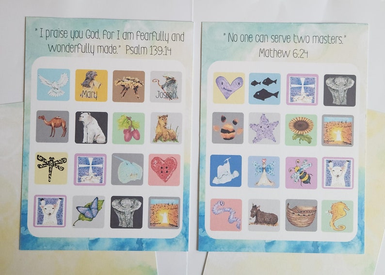 Picture Bingo Game, Sunday School Bible Activity, VBS Bible Game Kit ...