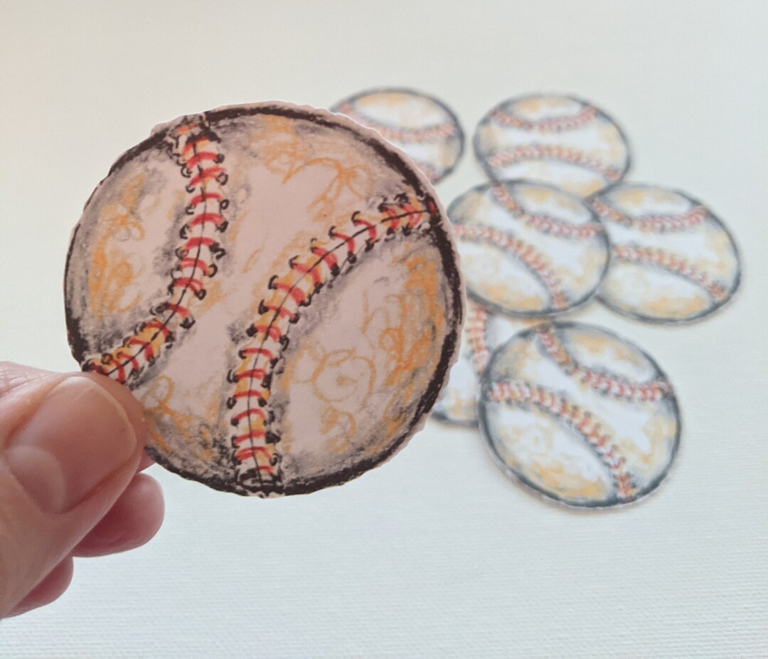 Baseball Stickers 8/ Vintage Style Baseballs/baseball Table Numbers - Etsy