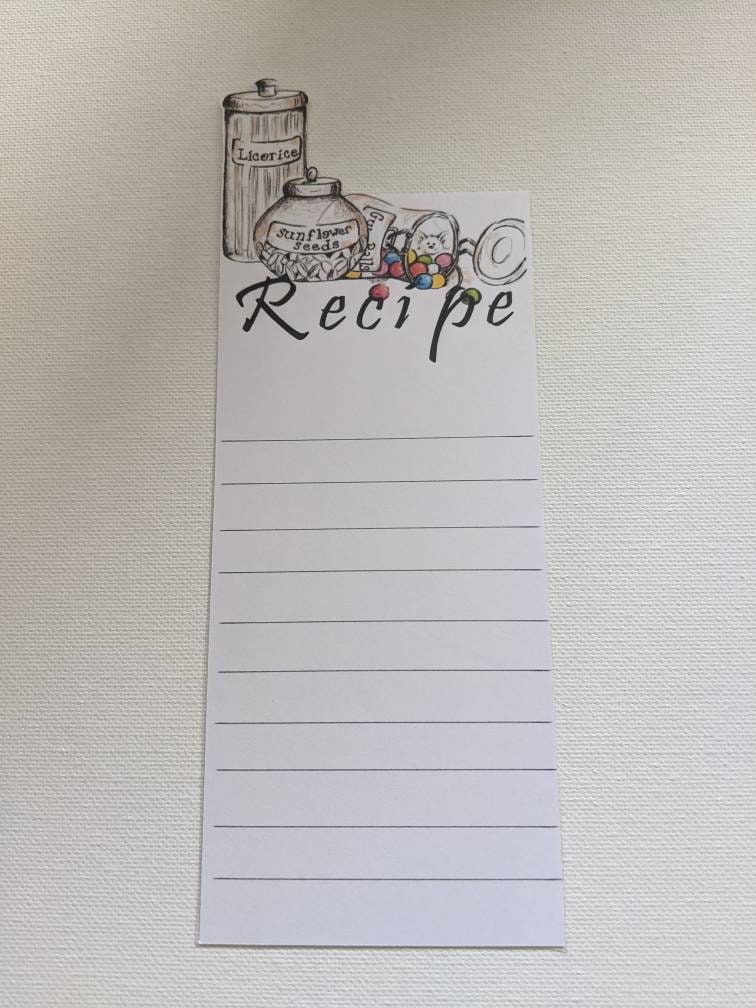 Recipe Bookmarks 6/ Cookie Cutter Bookmarks/ Cookbook Recipe Cards - Etsy