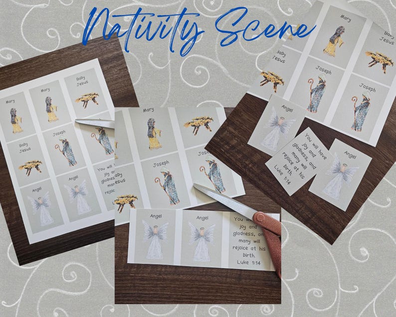 Printable Nativity Scene Craft & Matching Game: Kids Activity (digital ...