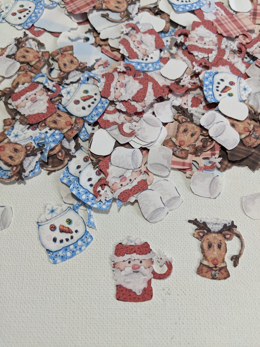 Snowman, Santa, and Reindeer Confetti, Christmas Party Decor, Cute ...
