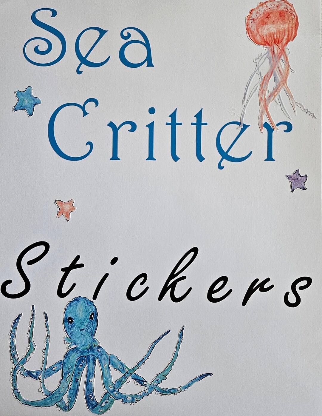 Ocean Creature Stickers, Kids Sea Sticker Craft, Summer Sticker ...