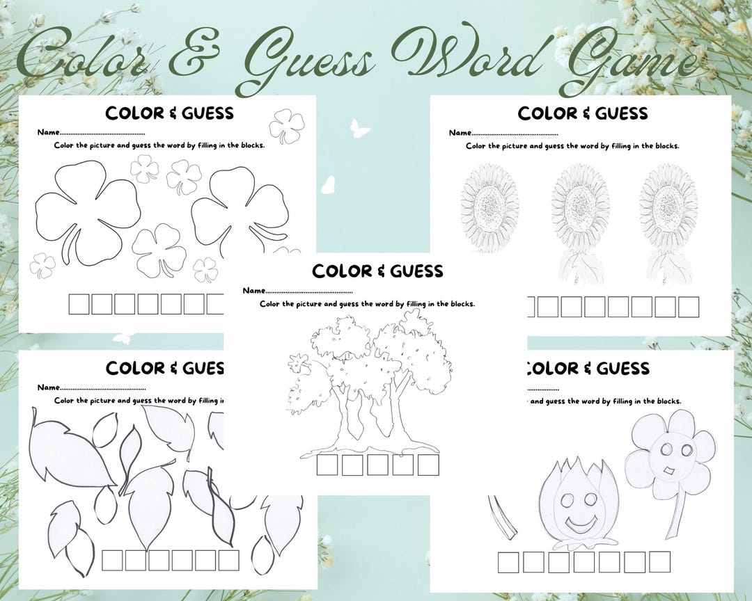 Printable Coloring Pages, Kids Word Game, Kids Coloring Flowers, Tree ...