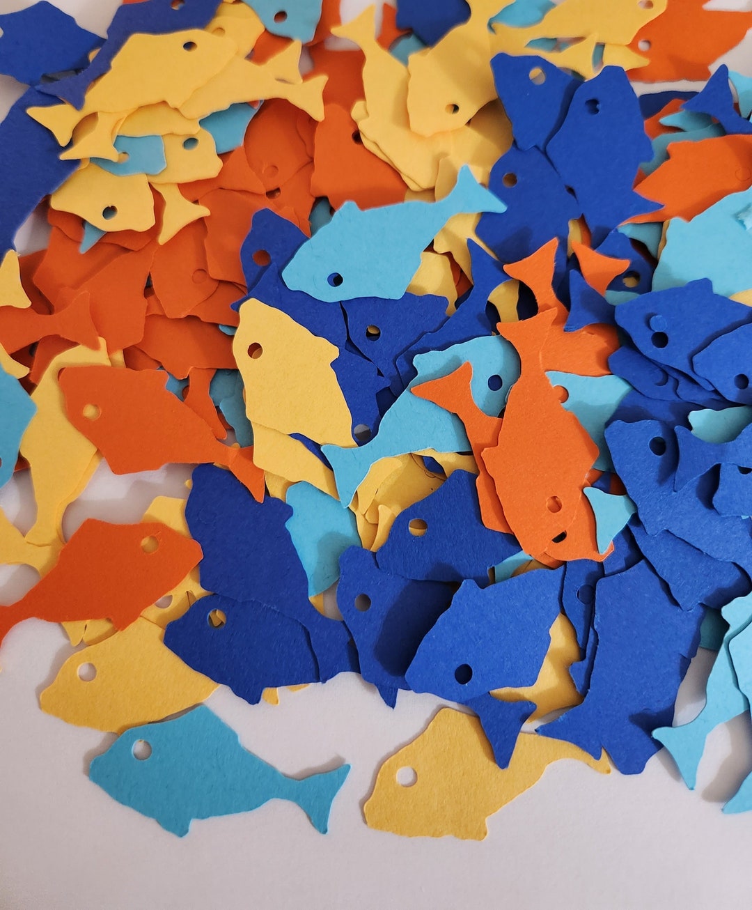 Colorful Fish Confetti, Fish Craft, Fish Table Decorations, Made in ...