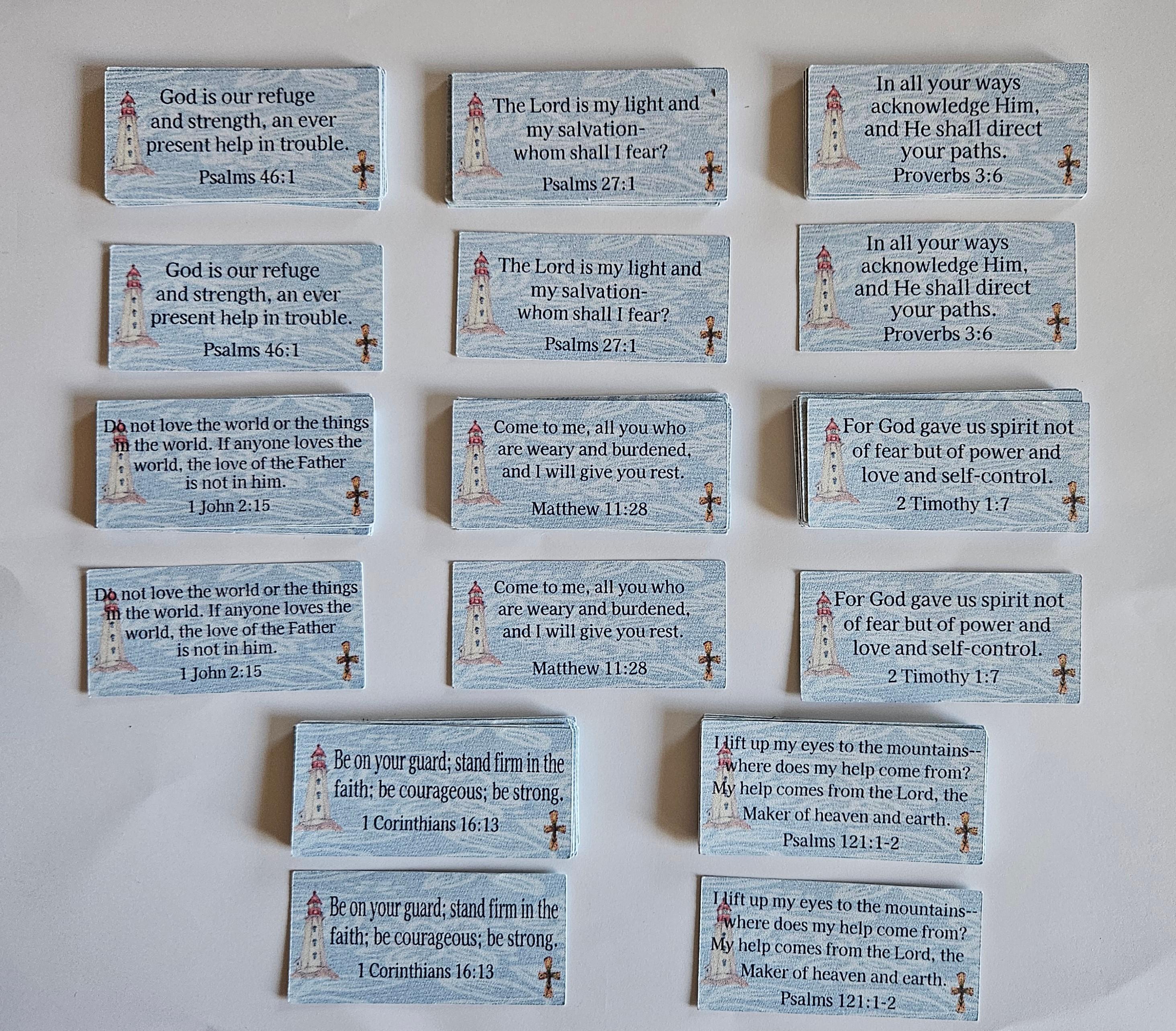 Lighthouse Bible Verses, Bible Verse Confett, Bible Verses of Hope and ...