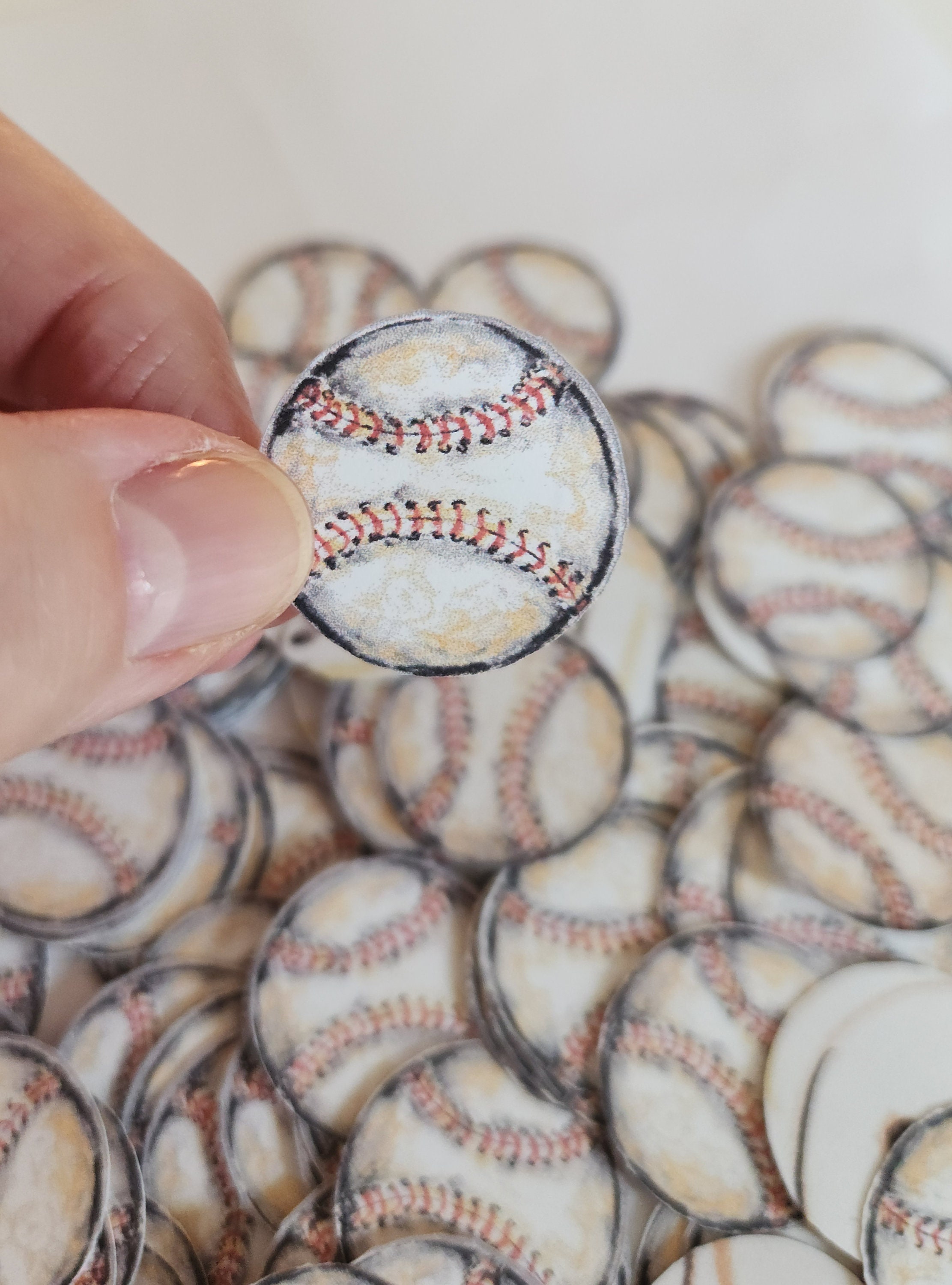 Baseball Confetti, Vintage Design Paper Baseballs, Sports Party ...
