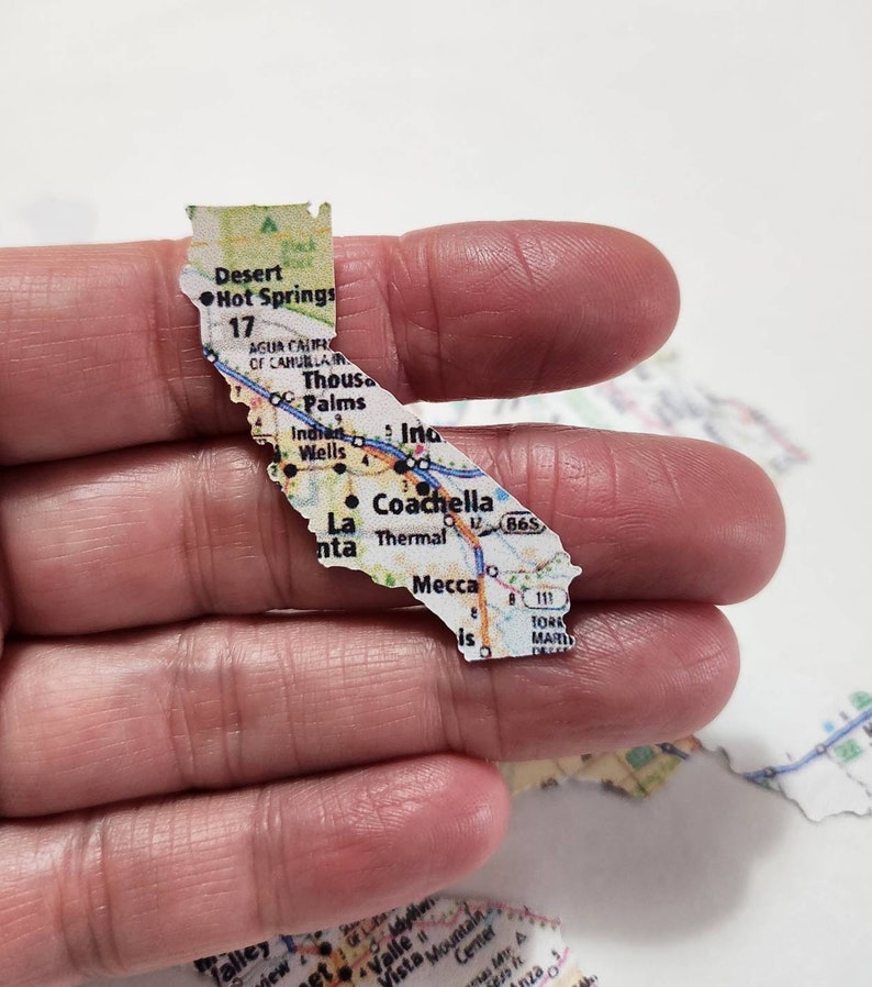 State Map Confetti Road Atlas State Craft Paper States - Etsy