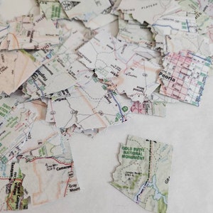 State Map Confetti, Road Atlas State Craft, Paper States, Individual ...