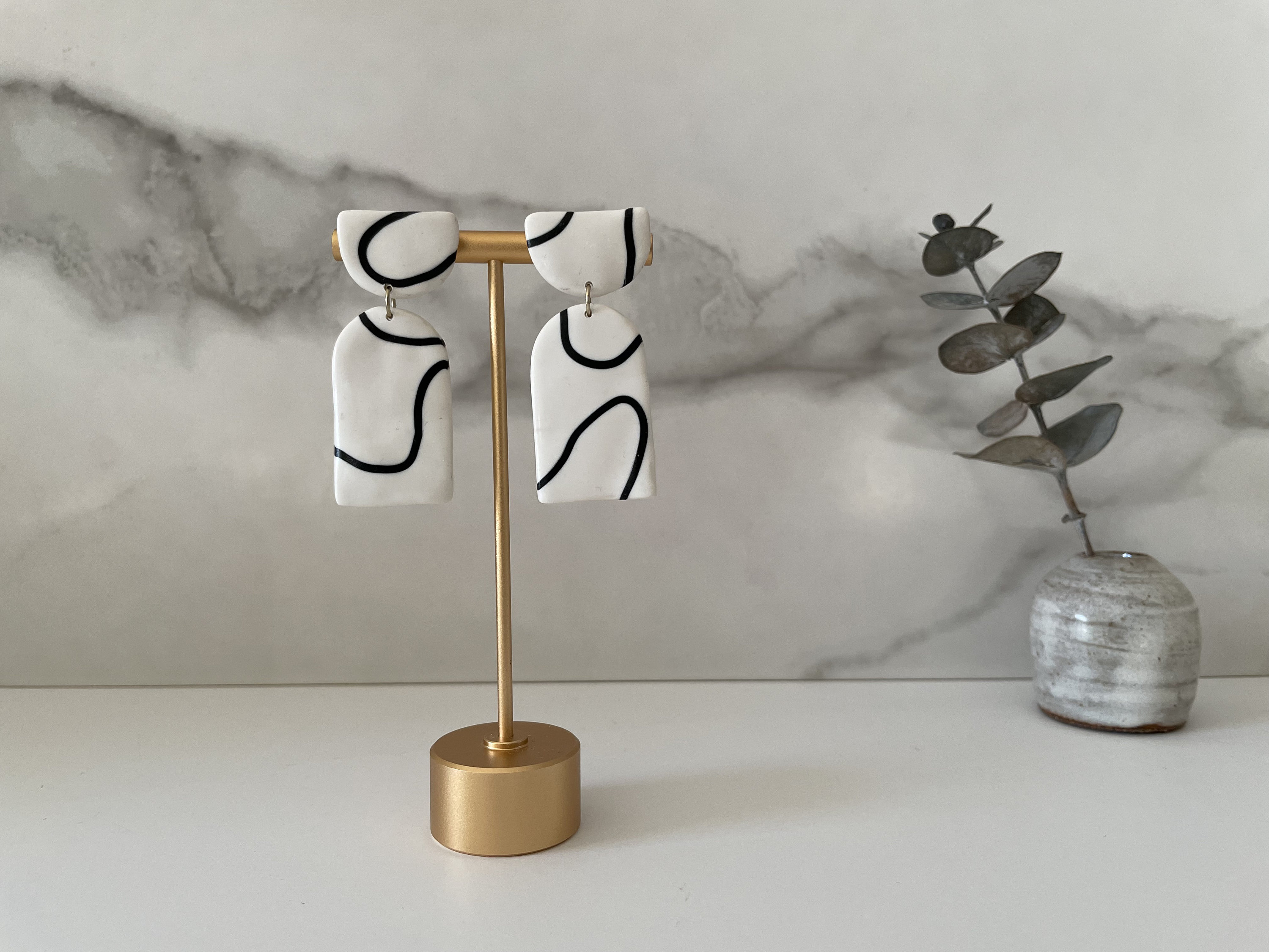 Black and White Squiggle Print Arches With Half Moons - Etsy