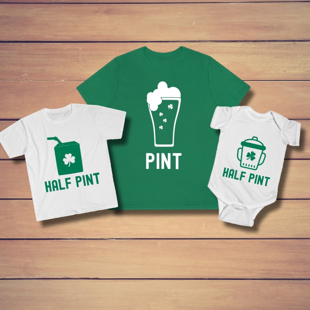 Family St Patricks Day Matching Shirts, "pint and Half Pint", Dad and ...