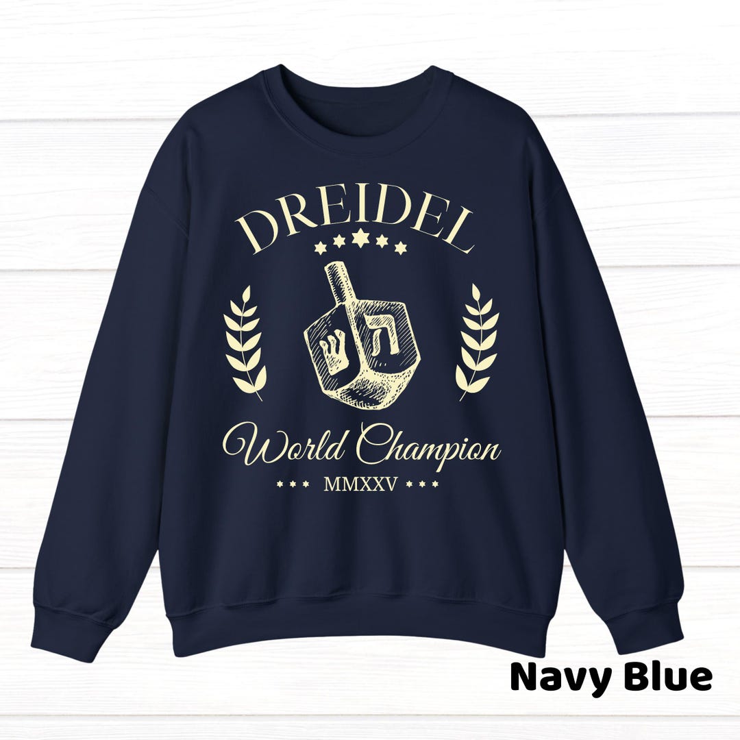 Dreidel World Champion Shirt, Funny Hanukkah Sweatshirt, Varsity ...