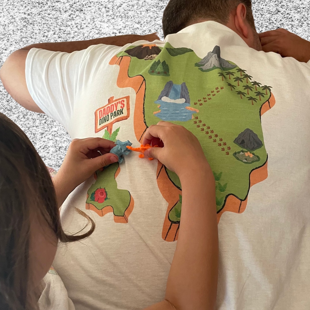Dinosaur Gift for Dad, Dino Play Mat Shirt for Dad, Daddy Back Massage ...