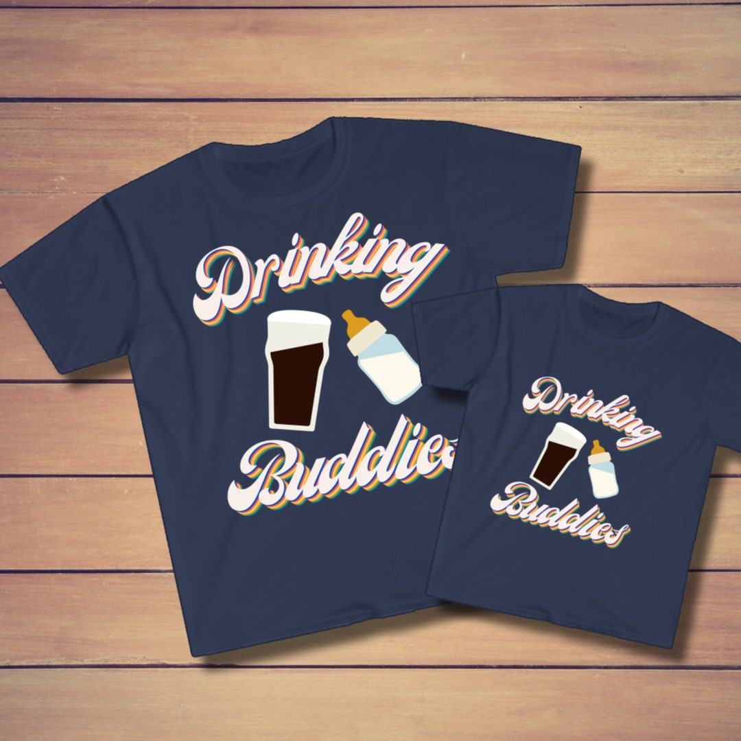 Drinking Buddies Shirts, Dad Baby Matching Outfits, Retro Beer and Baby ...