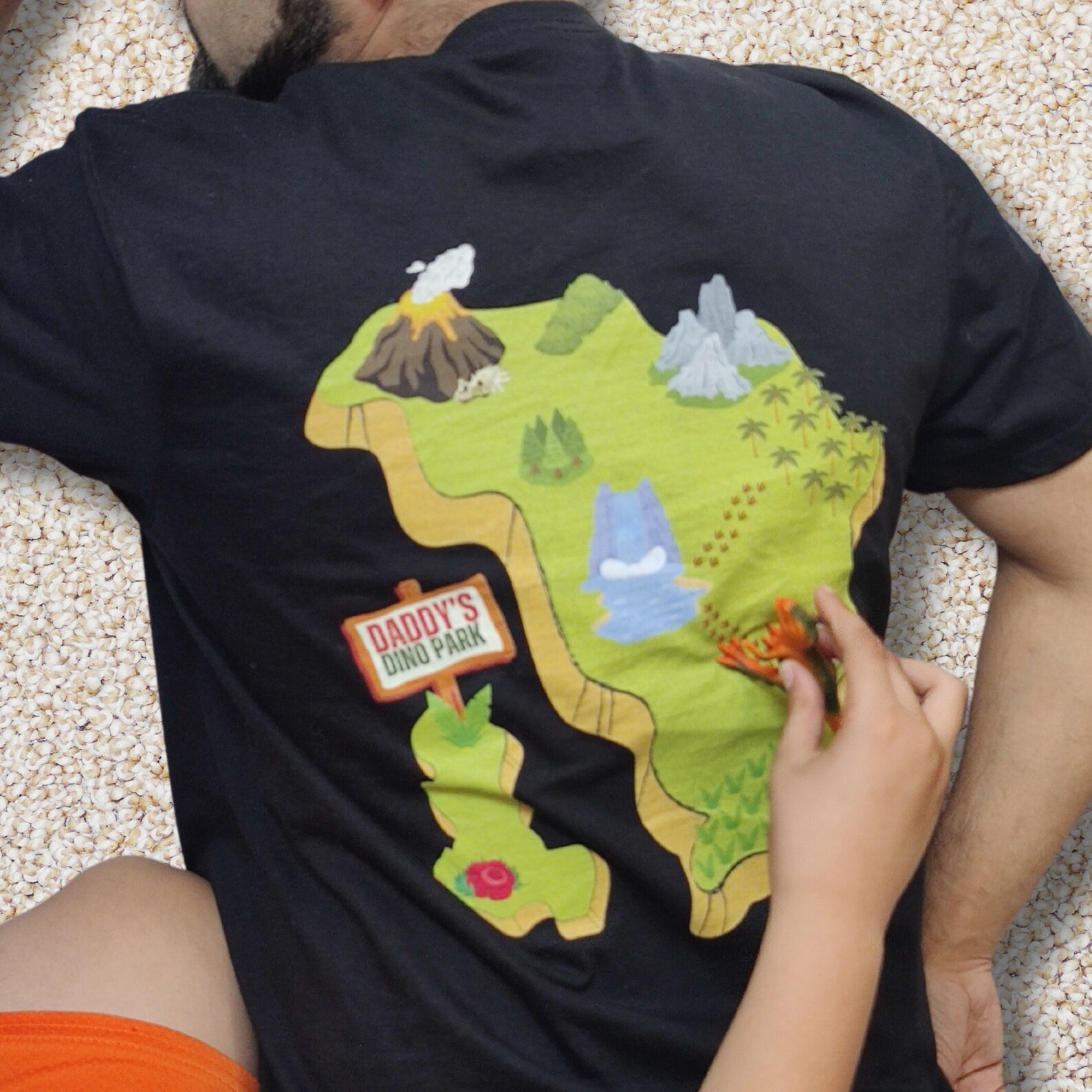 Dinosaur Gift for Dad, Dino Play Mat Shirt for Dad, Daddy Back Massage ...