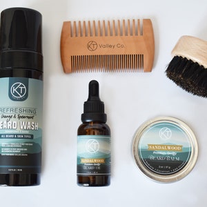 Ultimate Beard Care Kit for Men. Handmade Beard Care Kit for Him. Natural Beard Grooming Kit ...