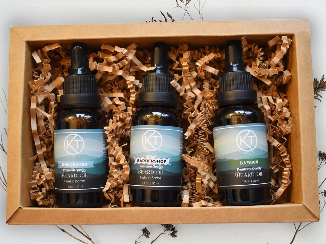 3 Pack Beard Oil Gift Set for Men. Beard Gift Set for Him. Set of 3 ...