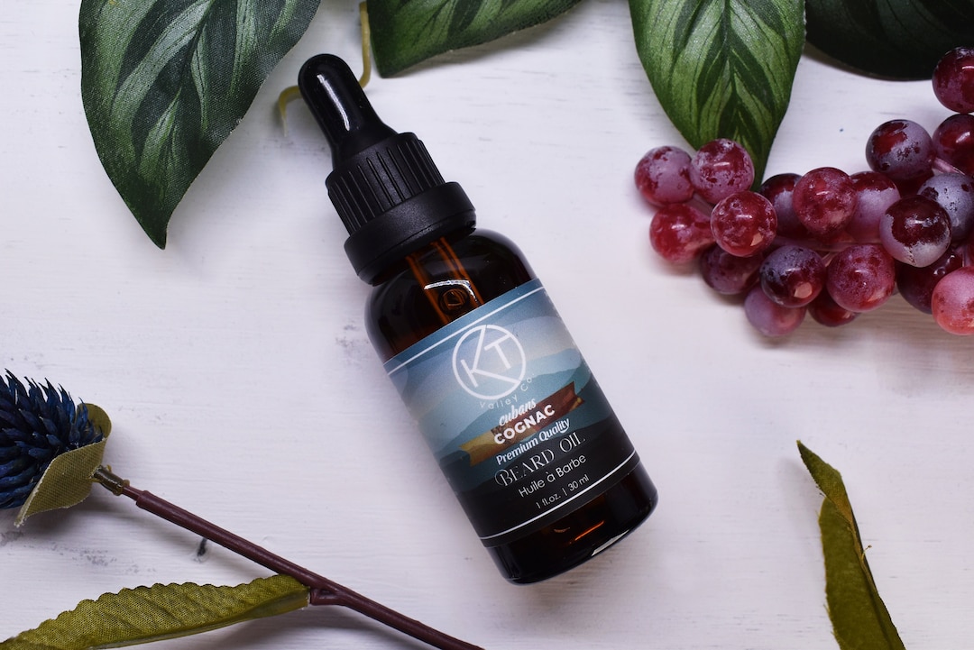 Natural Cubans Cognac Beard Oil for Men. Handmade Vegan Beard Oil ...