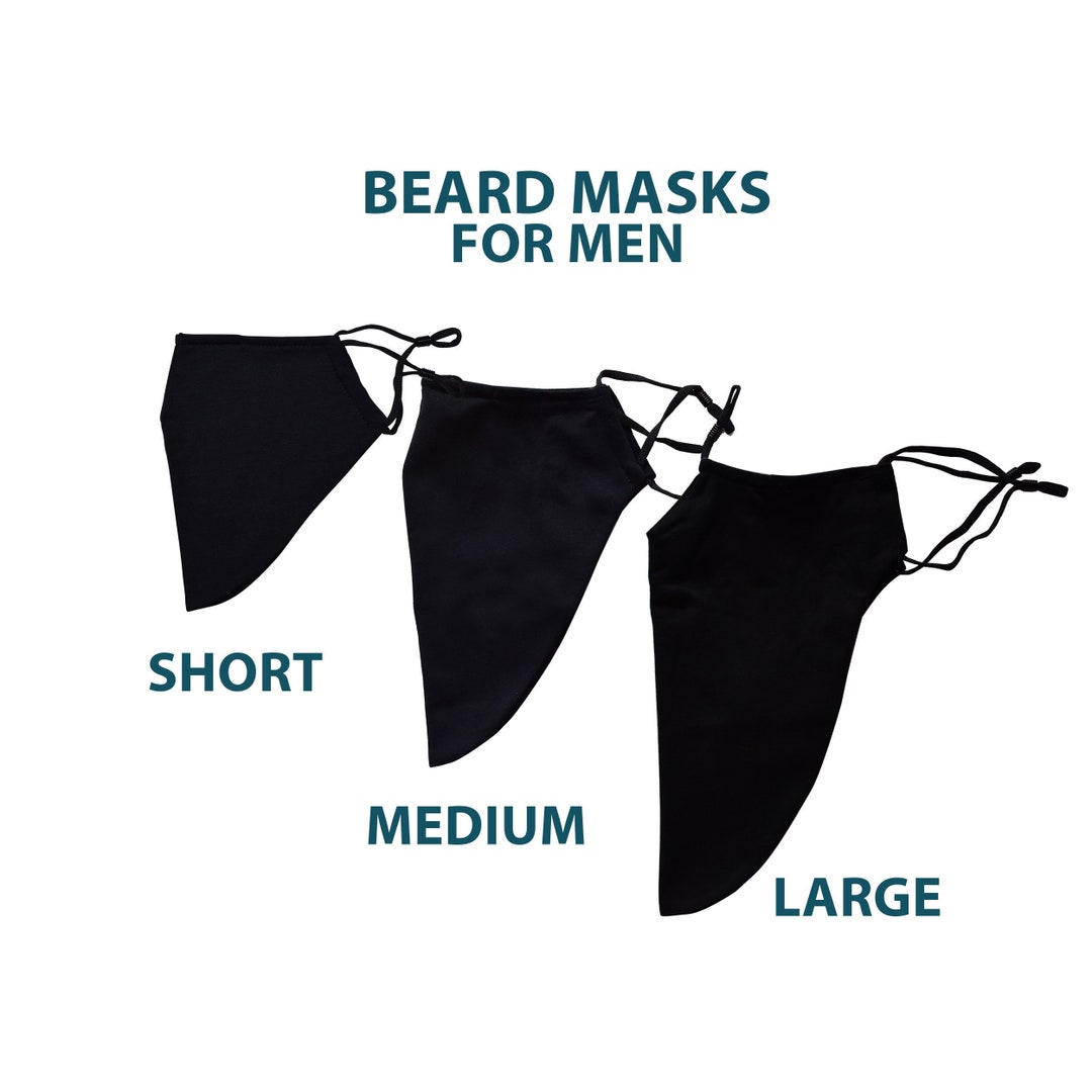 7", 9" and 11" Beard Masks for Bearded Men. Beard Friendly Face Mask ...