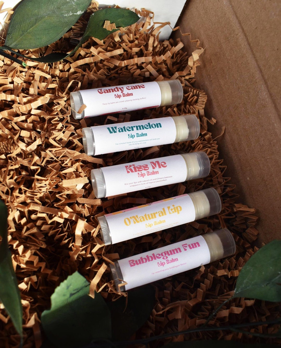 Natural Lip Balm Set. Lip Balm Gift Set for Her. Moisturized Lip Balms ...