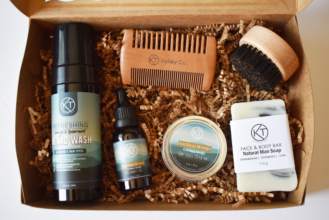 Natural Beard & Body Gift Set for Men. Handmade Beard and Body Care Kit ...