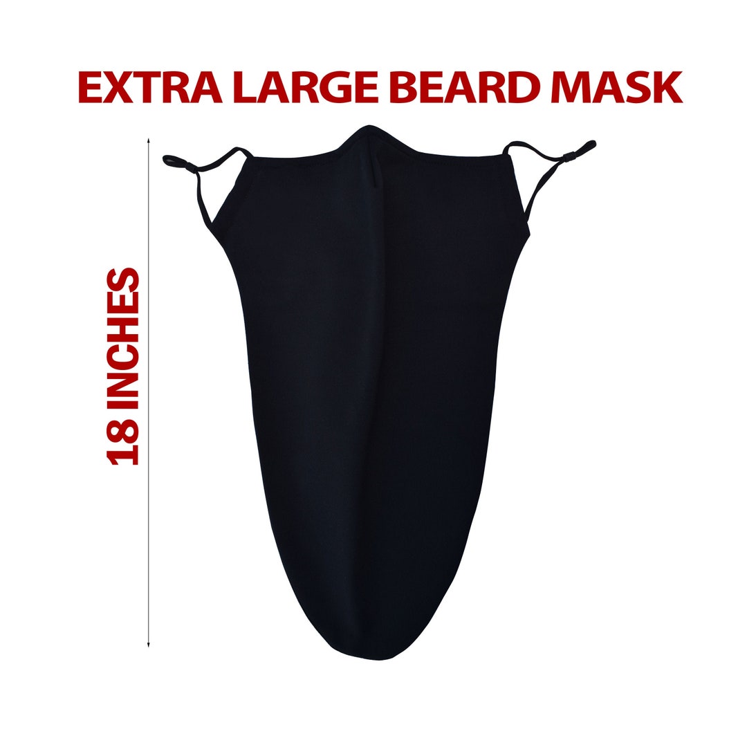 18" Extra Large Black Beard Masks for Bearded Men. Extra Large Beard ...
