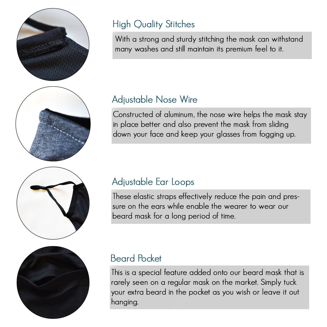 Halloween Beard Masks for Bearded Men. Skulled Style Halloween Mask ...