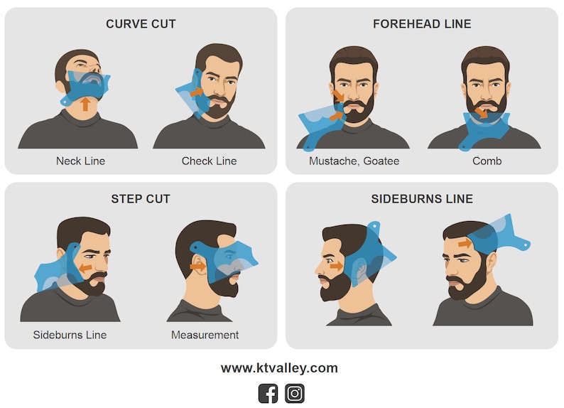 Clear Beard Shaping Tool for Men. Beard Shaper Template. Beard Styling ...