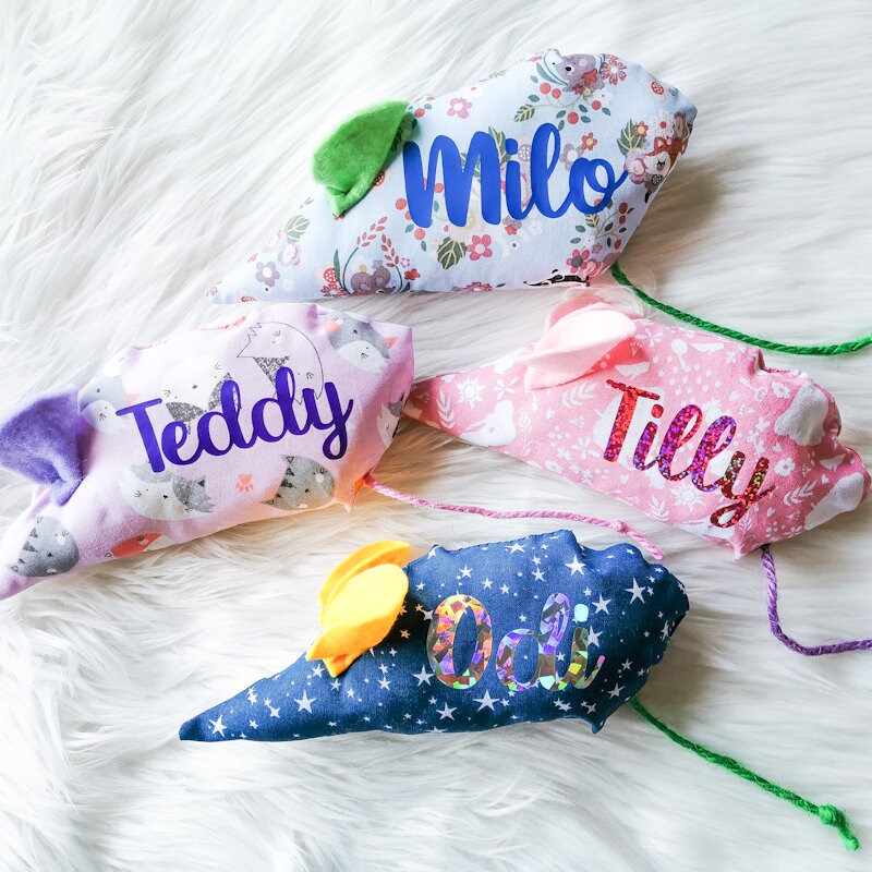 Personalised Catnip Mouse Cat Toy 8 Inch Custom High Quality | Etsy