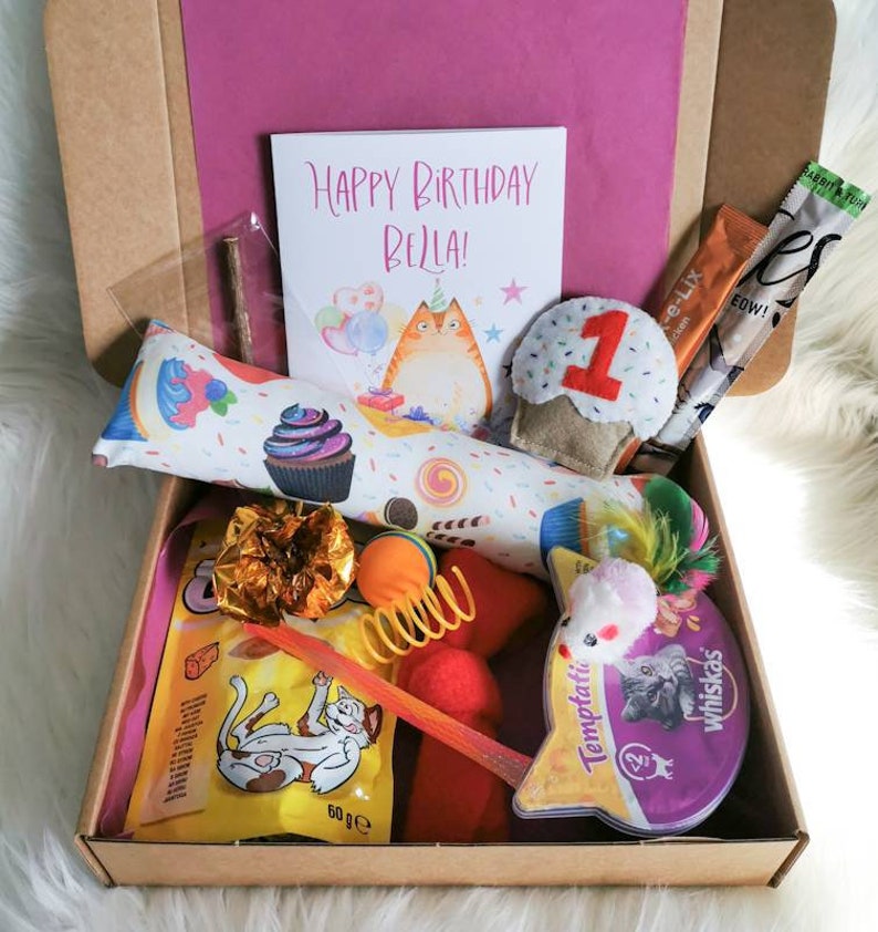 Personalised Cat Birthday Gift Box Gotcha Day Presents Pet - Etsy