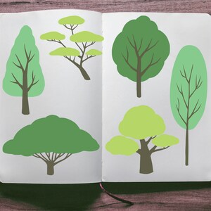 Hand Drawn Whimsical Tree Elements Tree Clip Art Botanical - Etsy