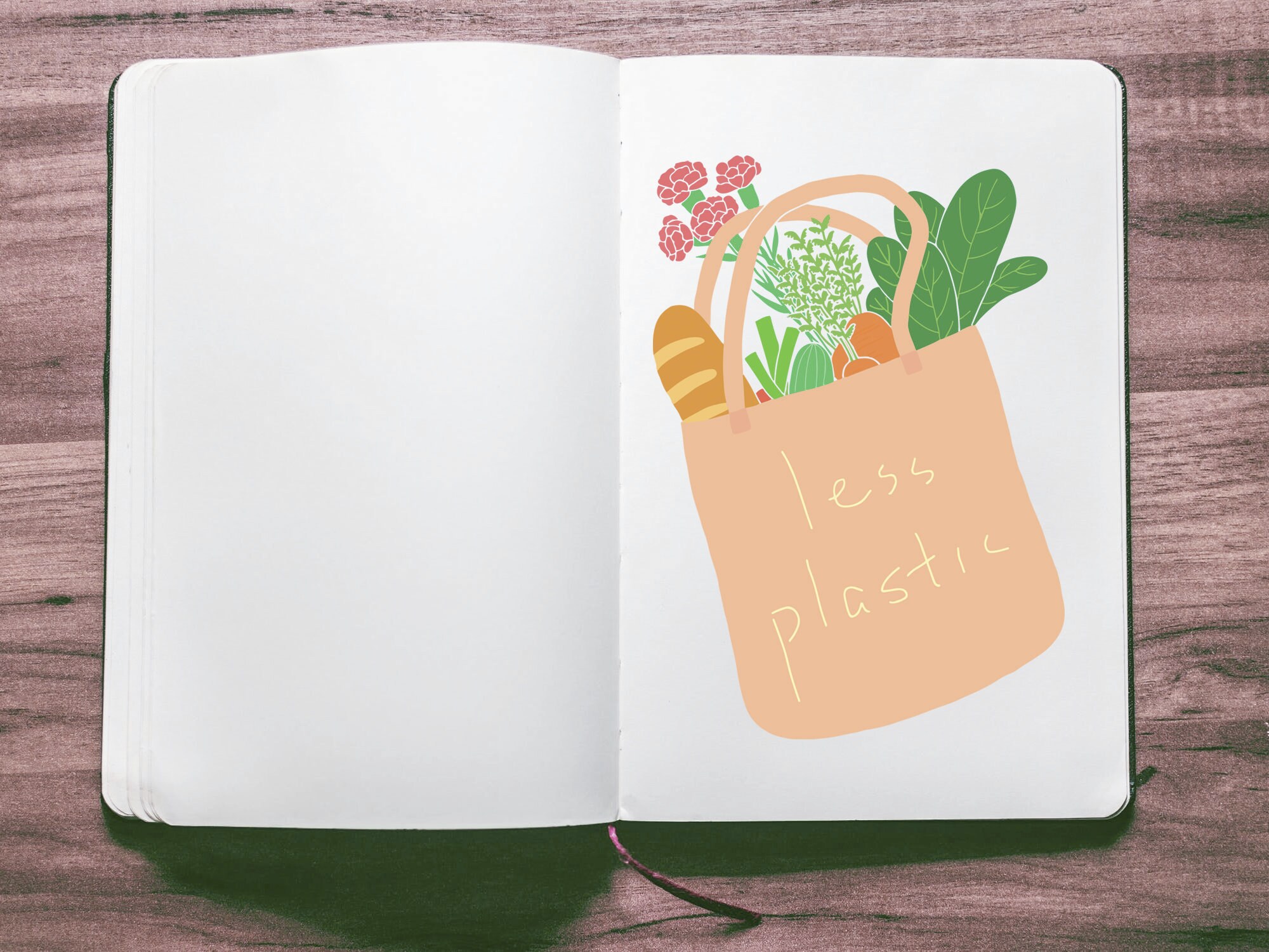 Zero Waste Svg, Grocery Bag Clip Art, Local Produce Vector Art, Low ...