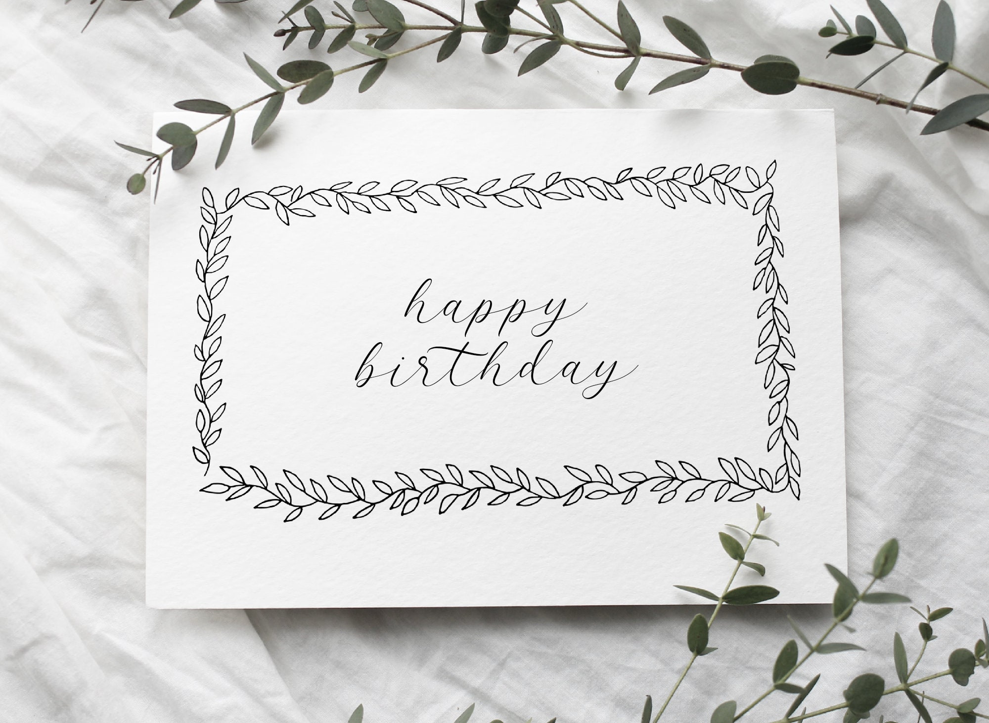 Hand Drawn Rectangular Leaf Border Clip Art Foliage Svg - Etsy