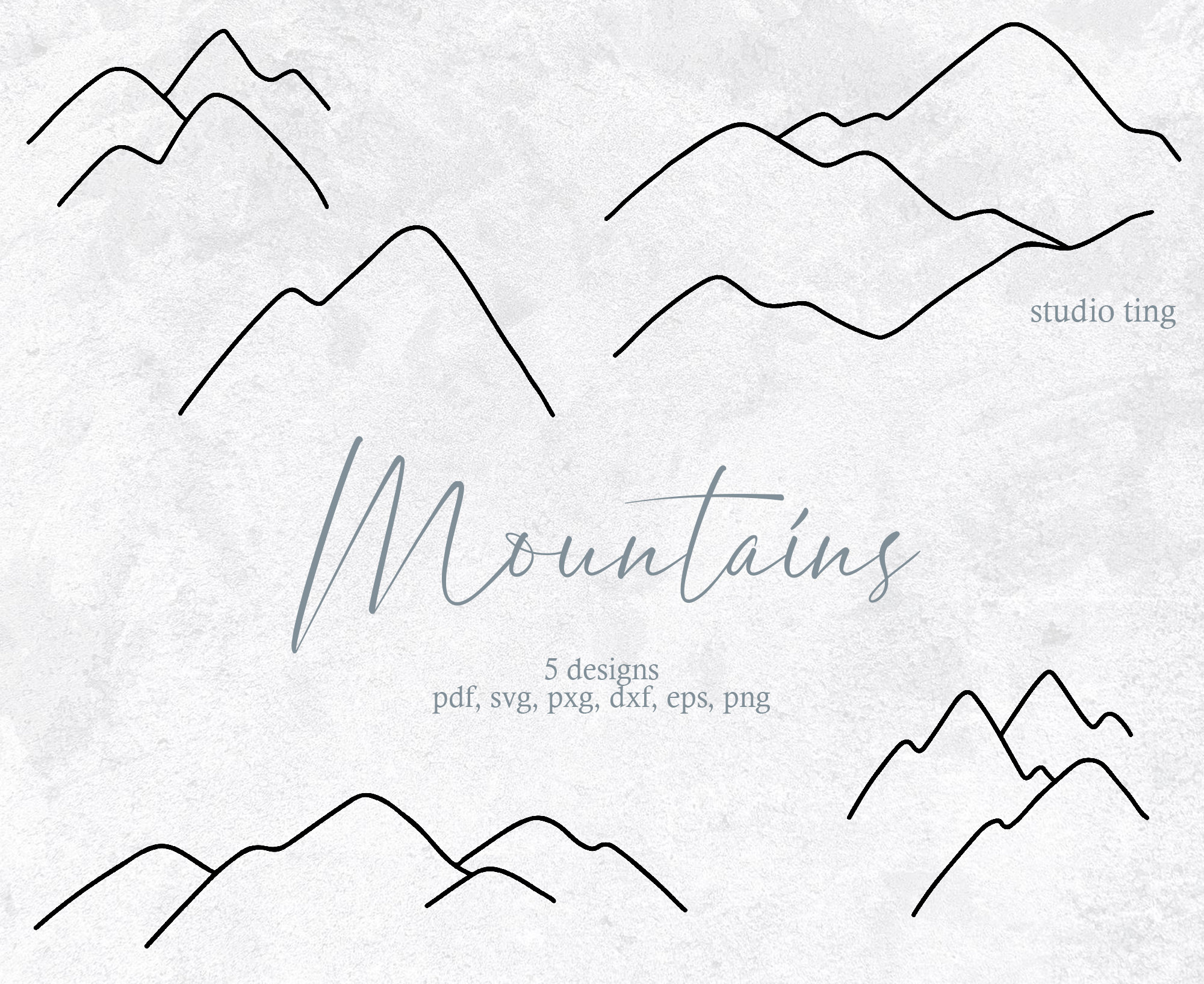 Hand Drawn Mountain SVG, Mountains Svg File, Nature Svg, Travel Svg ...