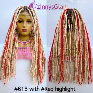 Distressed Faux Locs Wig Butterfly Loc Lace Front Full Lace Knotless ...