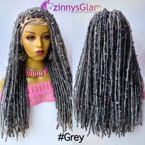 Distressed Faux Locs Wig Butterfly Loc Lace Front Full Lace Knotless ...