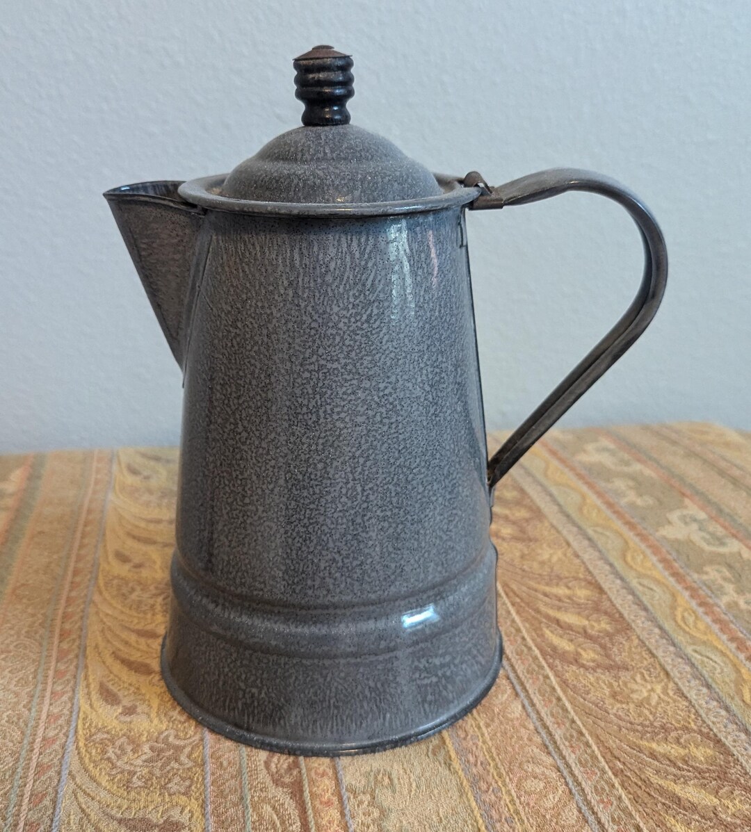 Vintage Enamel Coated Metal Water Kettle / Pot Great Condition - Etsy