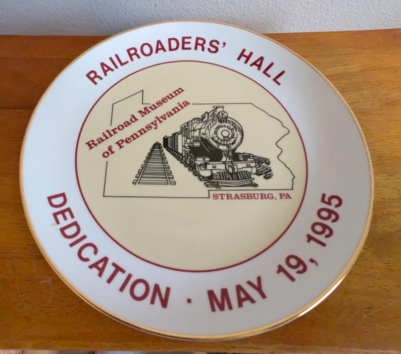 Vintage 1995 RAILROADERS' HALL Dedication Plate - Etsy