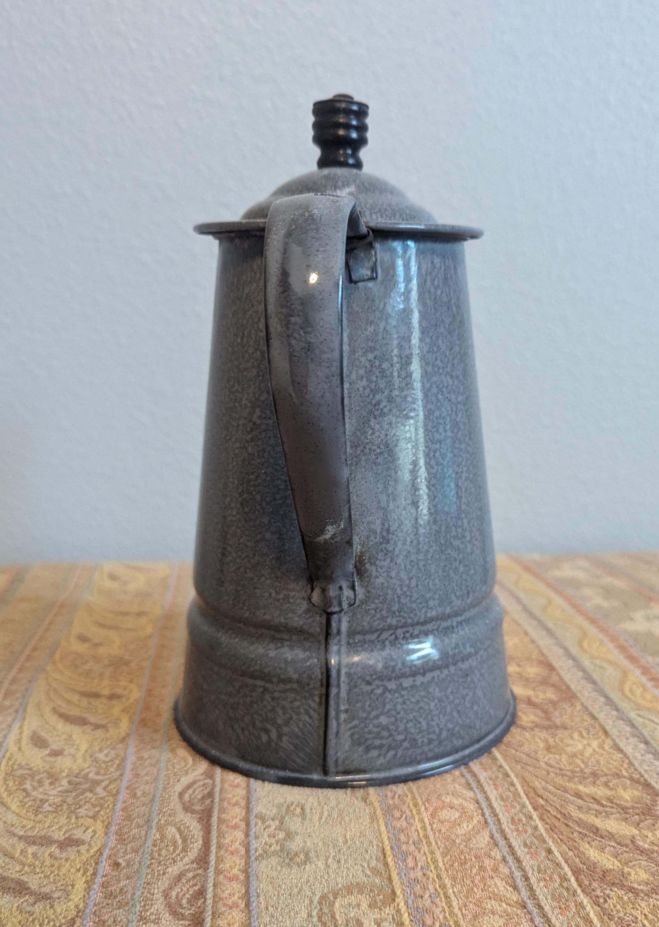 Vintage Enamel Coated Metal Water Kettle / Pot Great Condition - Etsy